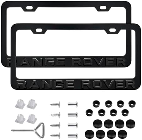 Amazon.com: Ddtiz Premium Aluminum License Plate Frame Range Rover ...