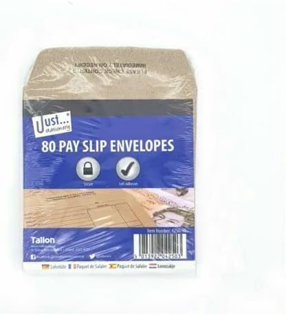 Wage Packet Brown Envelopes Payslip Printed 80 Pack Just Stationery ...