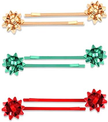 Amazon.com : 4/5PCS Christmas Hair Clips for Women Rhinestone Snowflake ...