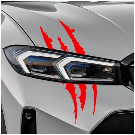 Amazon.com: YTFRL 2 PCS Car Claw Mark Stickers, Monster Claw Headlight ...