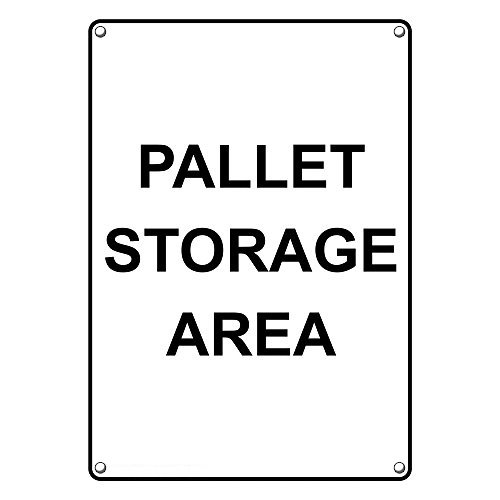 Weatherproof Plastic Vertical Pallet Storage Area Sign with English ...