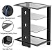FITUEYES 4-Tier AV Media Stand Component Cabinet and Hi-Fi Rack Audio ...