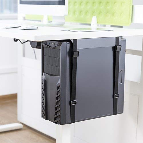 Jin Office Under Desk Heavy Duty CPU Mount Stand | Adjustable Computer ...