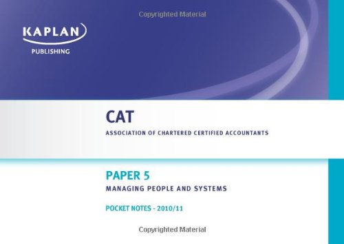 Amazon | CAT Pocket Notes T5: Managing People and Systems | Kaplan ...