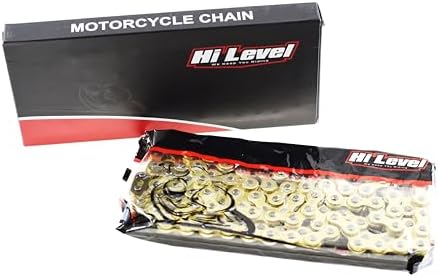 Hi Level heavy duty motorcycle chain, 420H-140 in gold, 140 links, 420 ...