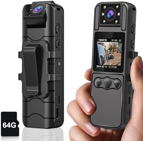 bayehngs Small Body Camera with Audio and Video Recording, HD 1080P ...