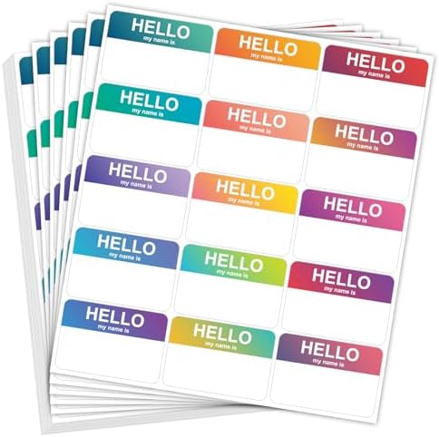 Amazon.com: 200 Pcs Name Tag Stickers 2.5"x 3.5" Rustic Bloom Name Tags ...