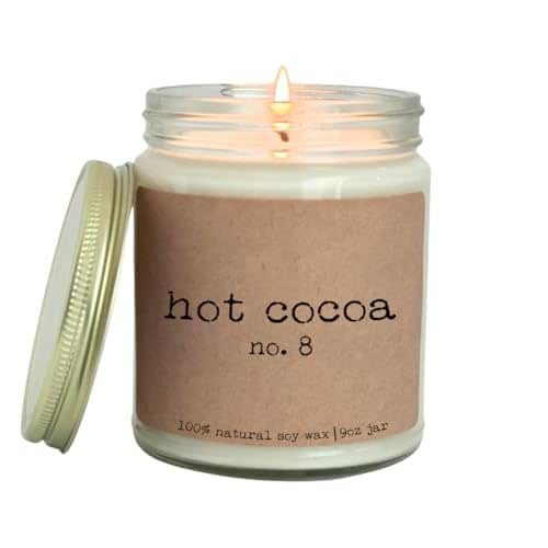 Amazon.com: Moonlight Makers Hot Cocoa Candle, Chocolate Candle with ...