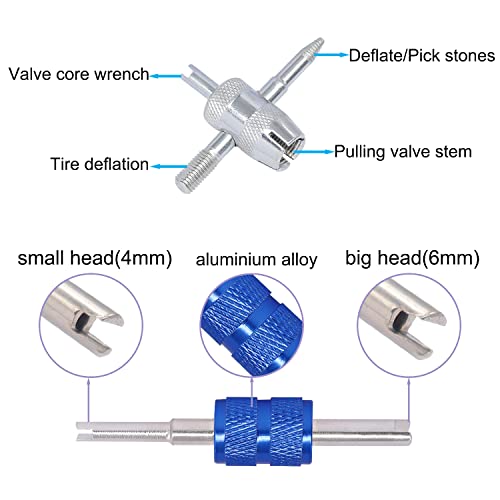 Hmknana 64PCS Tire Valve Stem Removal Tool Kit with 20PCS Valve Stem ...