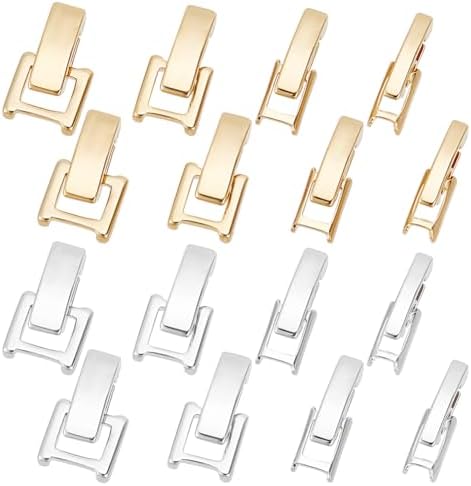 Amazon.com: 12pcs Metal Bracelets Extenders Clasps, Foldover Extension ...