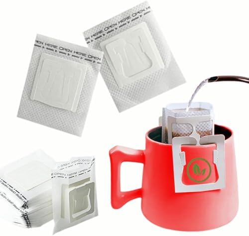 Amazon.com: 25 Pcs - Biodegradable Portable Coffee Filter Paper Bag ...