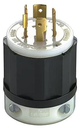 Leviton 2421 20 Amp, 250 Volt 3-phase, NEMA L15-20P, 3P, 4W, Locking ...