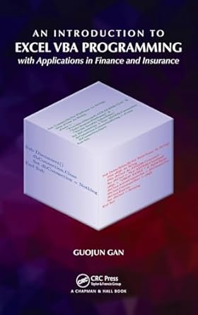 Amazon.fr - An Introduction to Excel Vba Programming: With Applications in Finance and Insurance ...