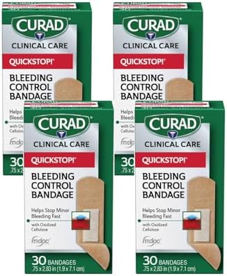 Amazon.com: CURAD QuickStop Bleeding Control Flexible Fabric Bandages ...