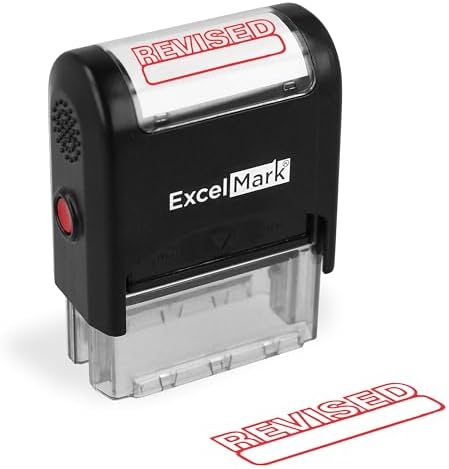 Amazon.com : ExcelMark AIR Mail Self Inking Rubber Stamp - Red Ink ...