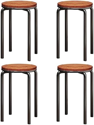 Amazon.com: Rukulin Stacking Stools Set of 4, 18" H Backless Round ...