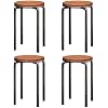Amazon.com: Rukulin Stacking Stools Set of 4, 18" H Backless Round ...