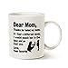 Amazon.com: MAUAG Funny Mothers Day for Mom Coffee Mug, Dear Mom ...