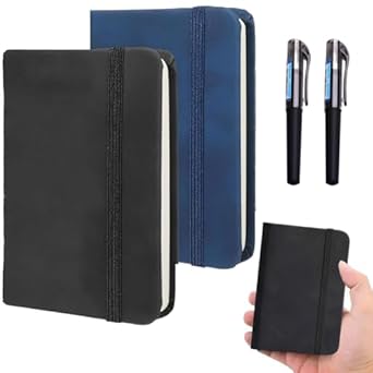 MXHBSTP 2Pcs Pocket Notebook, Portable A7 Notebook Note Mini Pocket ...