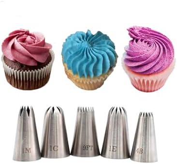 6B Piping Nozzle Large,Star Icing Tip 6B for Eclairs,Churros,Meringue ...