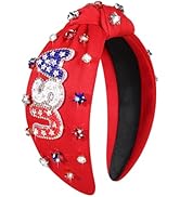 Amazon.com : MOLOCH American Flag Headband 4th of July Headband Red ...