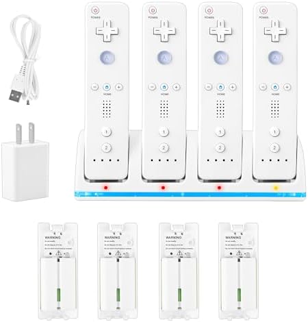 Amazon.com: DTianSir 4 in 1 Wii Remote Charger,Charging Station with 4 ...