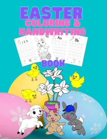 Handwriting And Coloring Book: An Easter Activity workbook ...