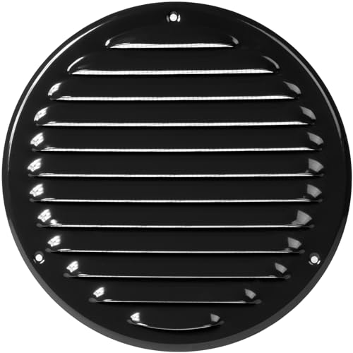 6 Inch / 150 mm Vent Cover Black – Metal Round Soffit Vent – Air Vent ...