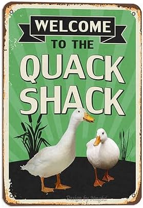 Amazon.com : Rustic Style Outdoor Safe Metal Duck Signs for Duck House ...