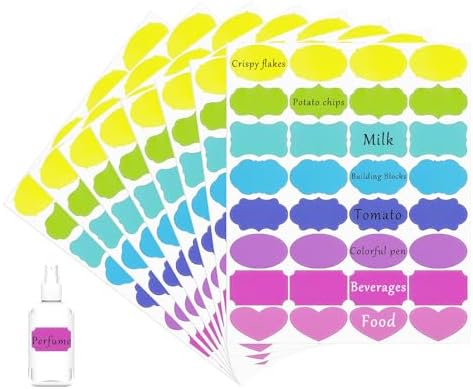 Amazon.com : Linkidea Colored Label Stickers Fancy Shape Decorative ...