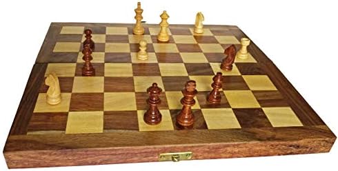 Buy Motorik All Original Wooden Chess Board Set Foldable Checkers ...