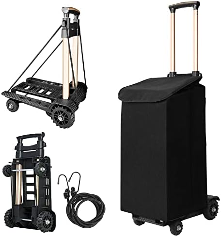 Amazon.com: APOXCON Folding Shopping Cart with Removable Waterproof Bag ...