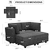 Amazon.com: Bellfin Modular Sectional Sleeper Sofa Convertible Sofas ...