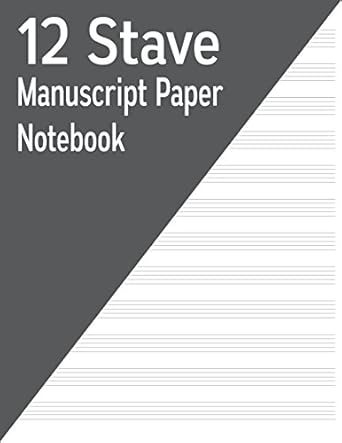 Buy 12 Stave Manuscript Paper Notebook Book Online at Low Prices in ...