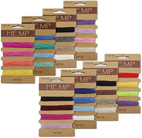 Bubuyun 22 Colors Natural Flax String Cord 24Pcs Bracelet String Thread ...