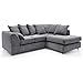 Abakus Direct Right Hand Corner Sofa - Opulent Jumbo Cord L Shaped ...
