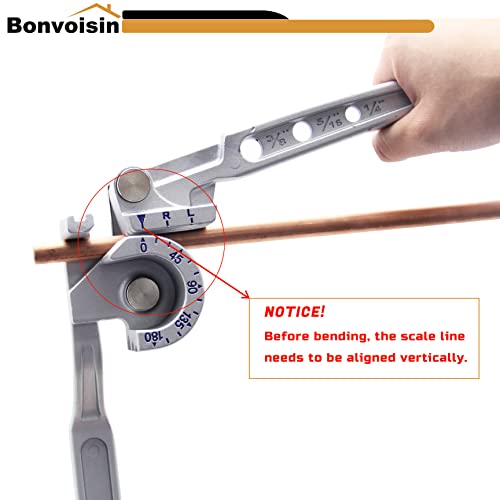 Snapklik.com : 3/8 1/2 OD Tubing Bender 2 In 1 Manual Bender 180 HVAC ...