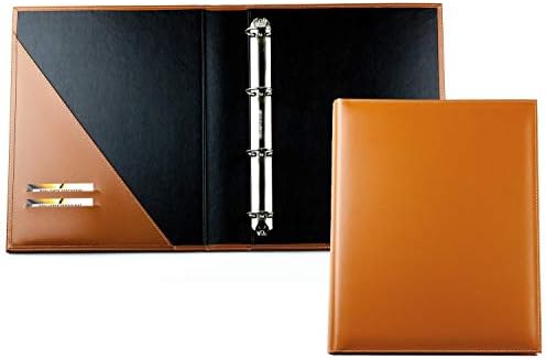DELMON VARONE - Customisable Ring Binder DIN A4 Cambridge TopGrain ...