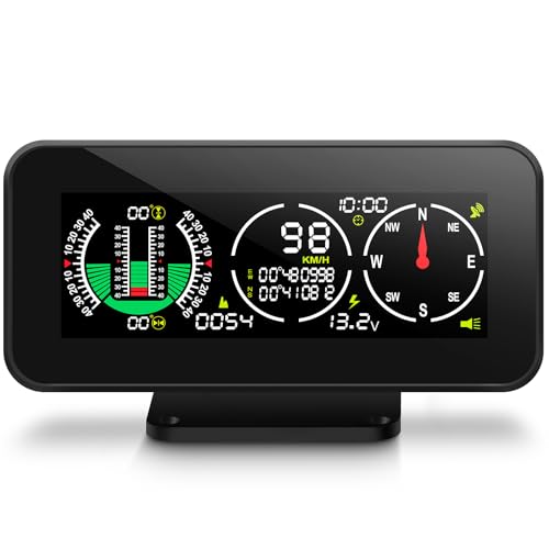 Car Inclinometer for Off-Road Driving, GPS Speedometer MPH KMH with ...