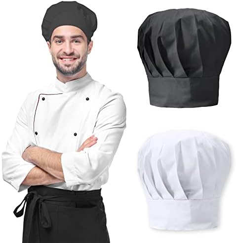 ANTEVIA - Véritable toque de cuisinier en coton | Toque de chef noir ...