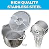 Amazon.com: Stainless Steel Pasta Pot with Strainer Lid — 5.5 Qt Large ...