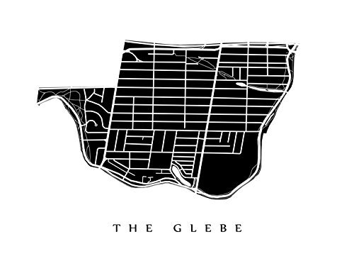 Amazon.com: The Glebe Neighborhood Map - Ottawa, Ontario Poster : Home ...