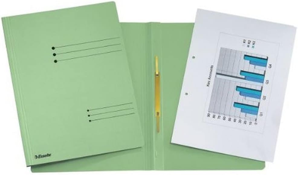 Leitz A4 Clear View Report Folder Cardboard Green : Amazon.co.uk ...