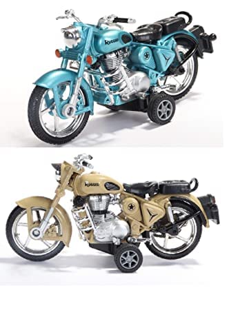 Buy Blue & MATI Colour Rugged Bike Metal Toy Pack of 2 Online at Low ...