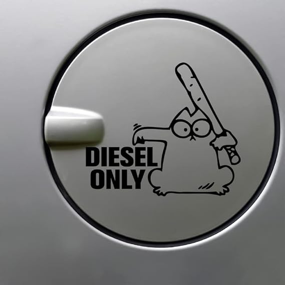 Dikoria Diesel Car Sticker for Fuel Tank, Waterproof Vinyl Sticker in ...