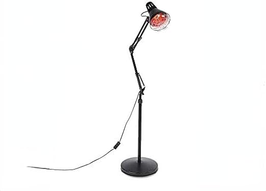 Red Heat Lamp Infrared Heating Therapy Lamp Base Vertical Timing Fixed ...