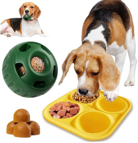 DKIIL NOIYB Lick Ball for Dogs, Chew Toy for Dog Food Dispenser ...