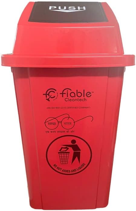 Fiable Cleantech HDPE Swing Lid 100L Trash Bin With Swing Lid Recycling ...