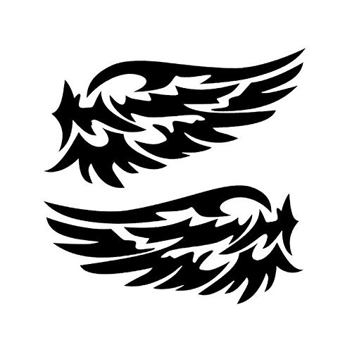 Onlinemart Angel Wings (2 Pieces) Vinyl Die Cut Decals/ Bumper Stickers ...