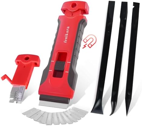 Upgraded Extractable & Magnetic Razor Blade Scraper Tool with 3PCS ...
